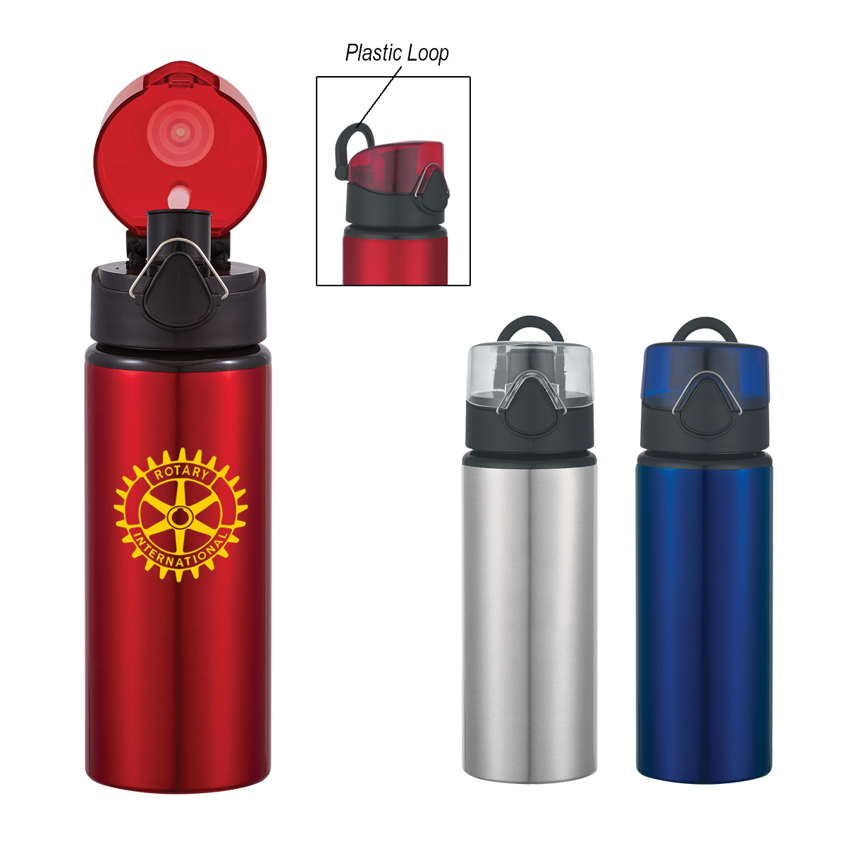 25 oz Aluminum Sports Bottle With Flip Top Lid 25 oz Aluminum Sports Bottle With Flip Top Lid