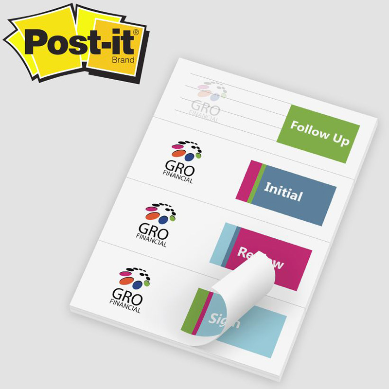Post-it® Notes Custom Printed Page Markers - Show Your Logo Post-it® Notes Custom Printed Page Markers - Show Your Logo