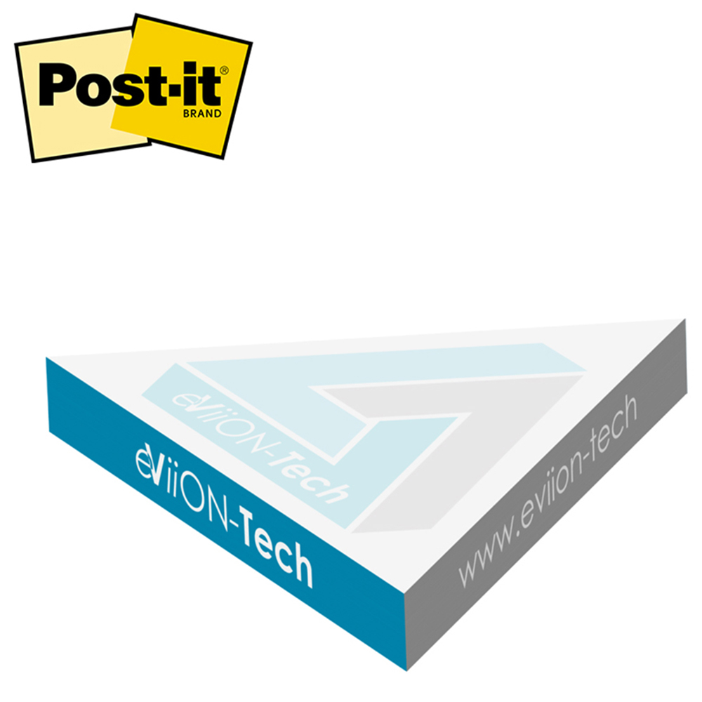 Post-it® Custom Printed Notes Cube — Triangle Slim Cube - Show Your Logo Post-it® Custom Printed Notes Cube — Triangle Slim Cube - Show Your Logo