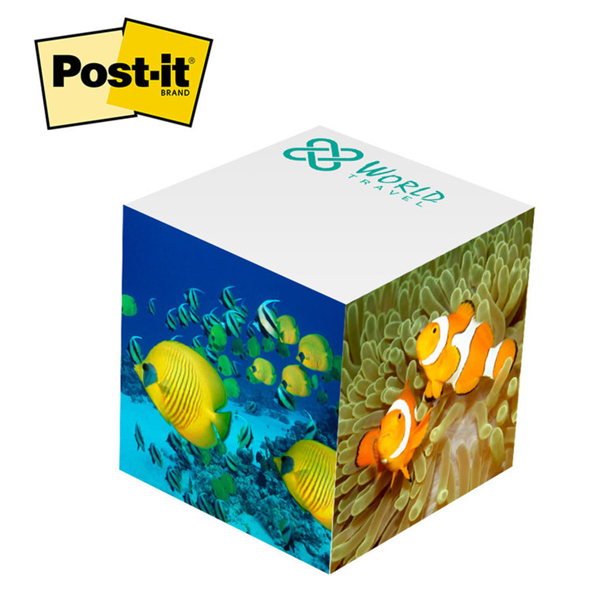 Post-it® Custom Printed Notes Cube - 3-3/8" - Show Your Logo