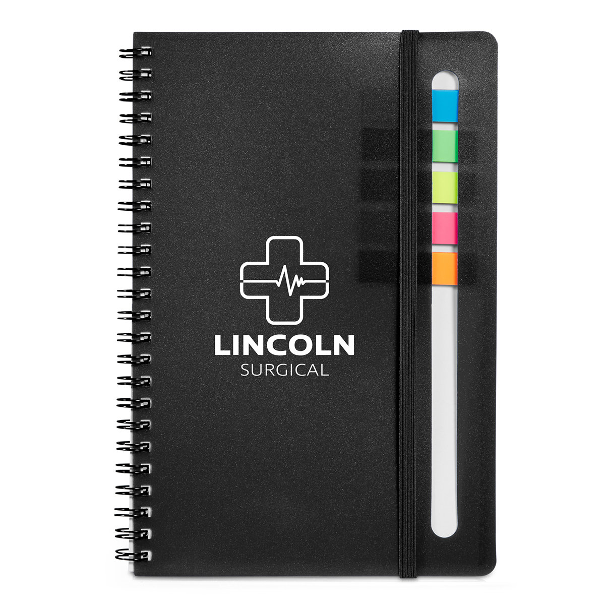 Semester Spiral Notebook with Sticky Flags - Show Your Logo
