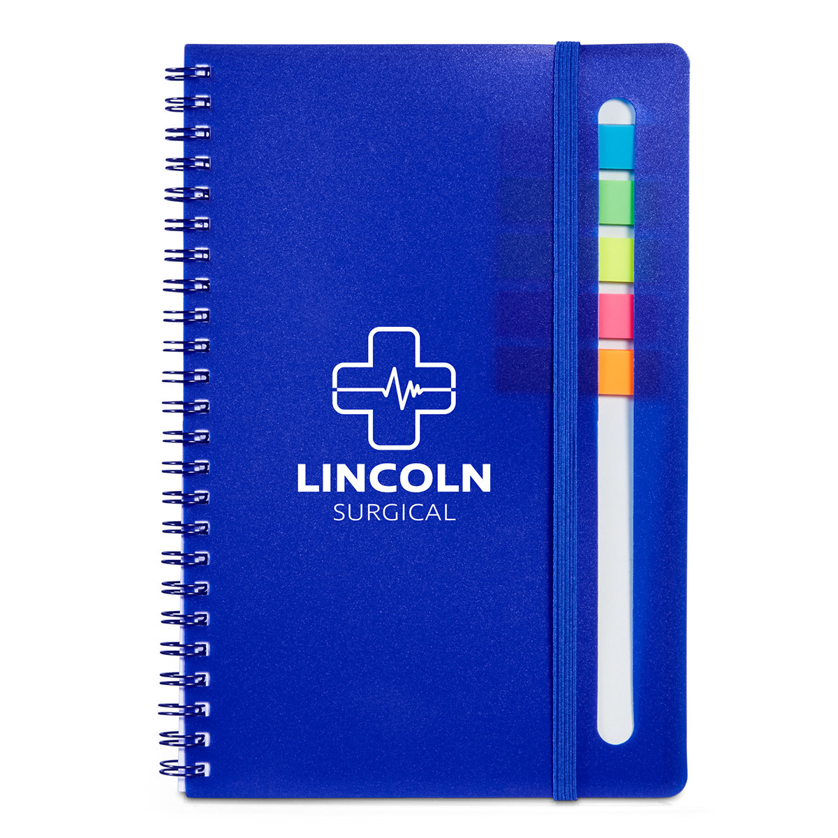 Semester Spiral Notebook with Sticky Flags - Show Your Logo