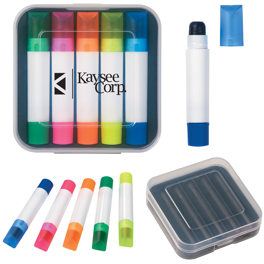 Set of 5 Gel Wax Highlighters - Show Your Logo