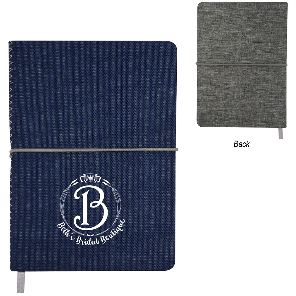 Heathered Linen Journal - 5" x 7" - Show Your Logo