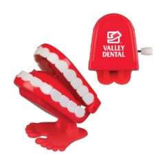 Chattering Teeth Wind Up Toy - Show Your Logo