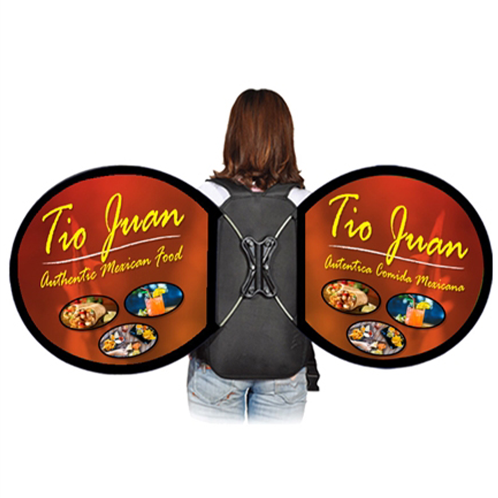 Circle Backpack Flag - Show Your Logo