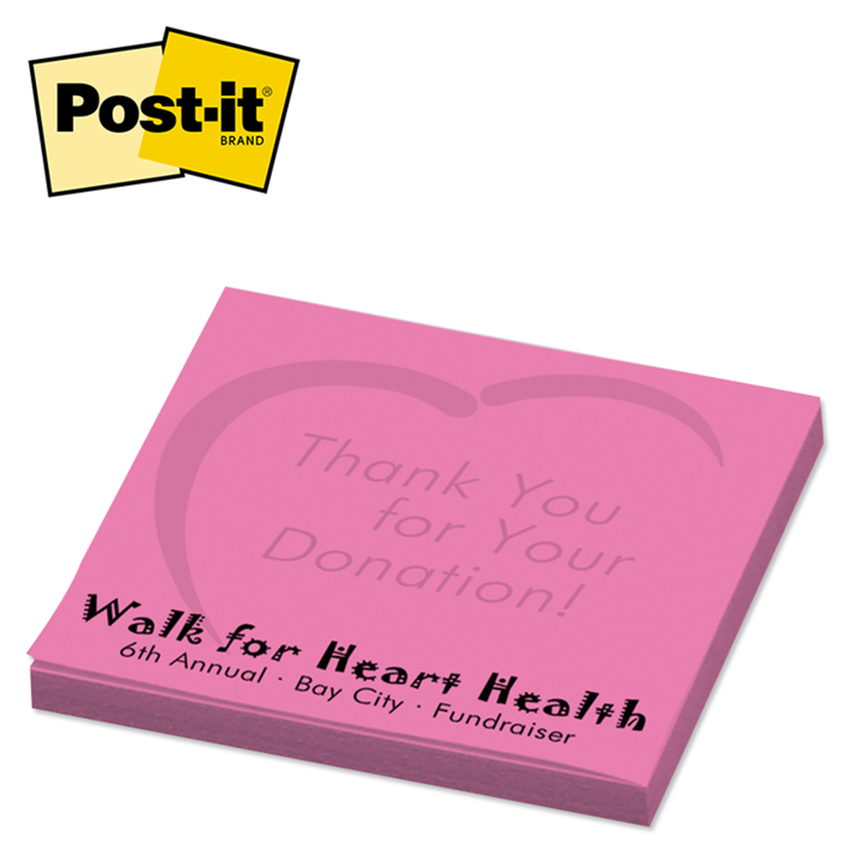Post-it® Custom Printed Notes - 3" x 3" - Show Your Logo