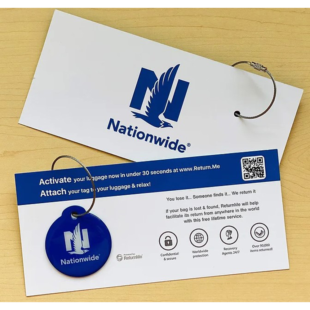 Return Me™ Luggage Tag - Circle - Show Your Logo