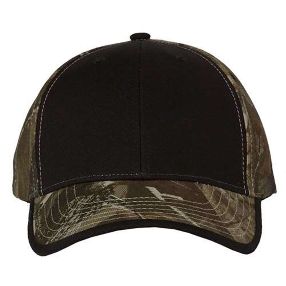 Kati Solid Front Camo Back Cap - Show Your Logo