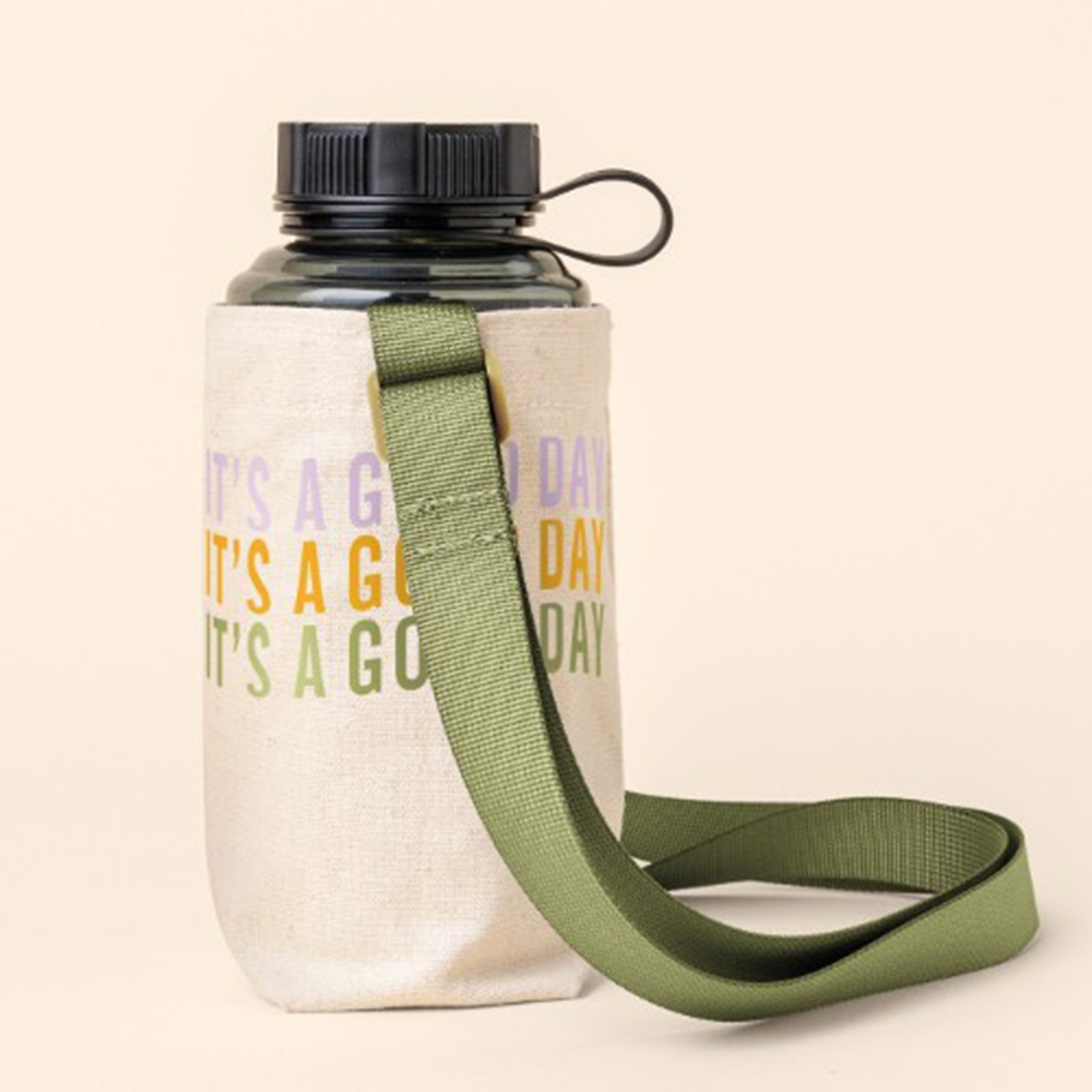 Simple Natural Canvas Hydration Sling - Show Your Logo