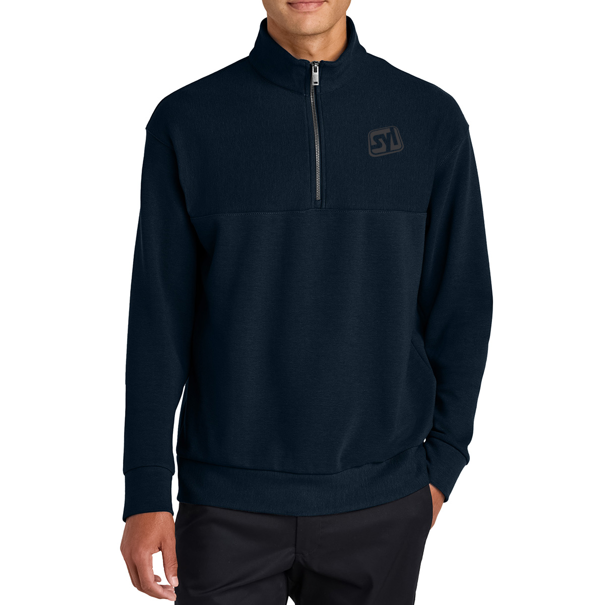 Mercer+Mettle® Linear Texture 1/4-Zip - Show Your Logo