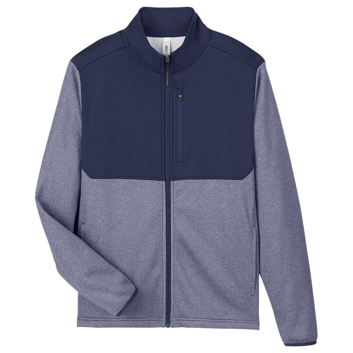 CORE365 Men's Venture Heathered Stripe Hybrid Jacket - Show Your Logo