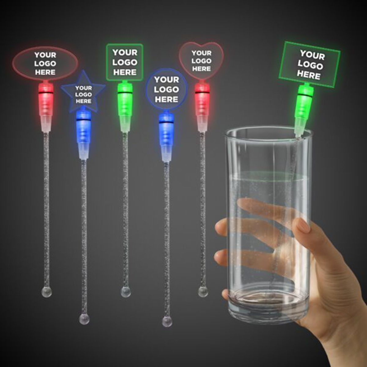 Light-Up Cocktail Stirrer - Show Your Logo